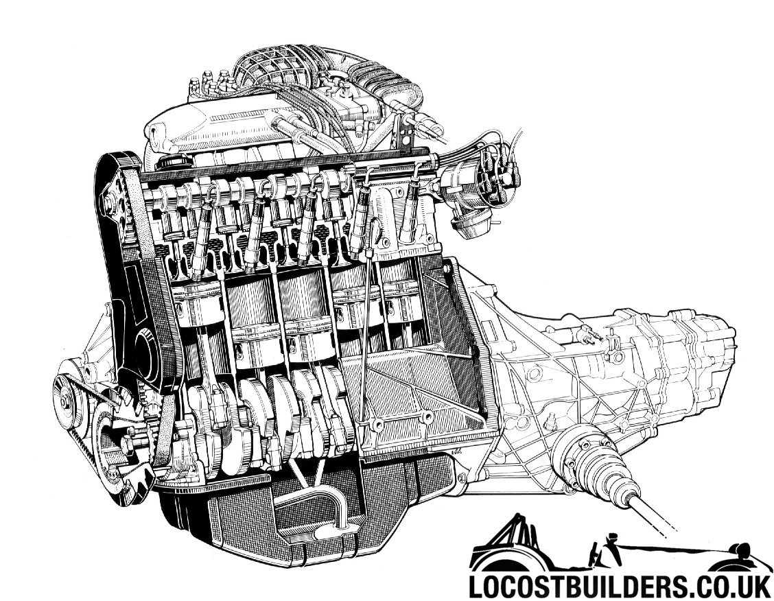 Longitudinal FWD engine/gearbox layout